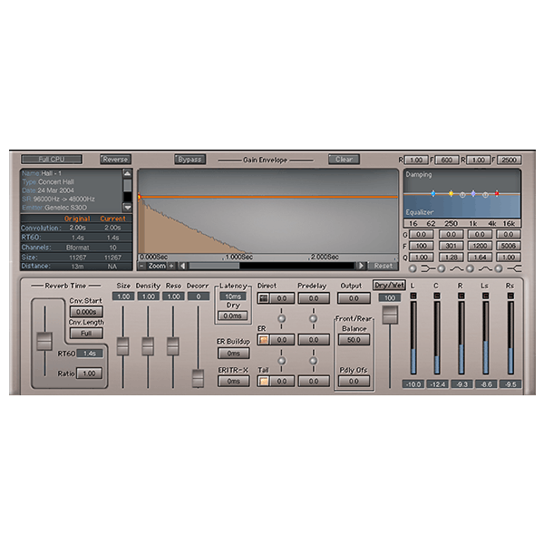 Waves IR360 Convolution Reverb - Professional Audio Design, Inc