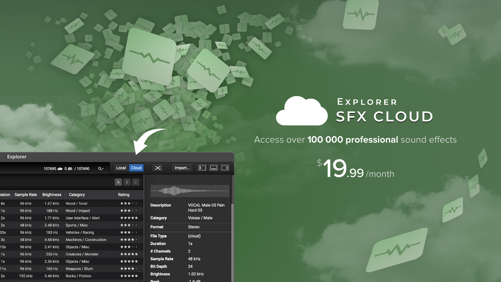 Sound Particles Explorer SFX Cloud 1-year Subscription - Professional ...