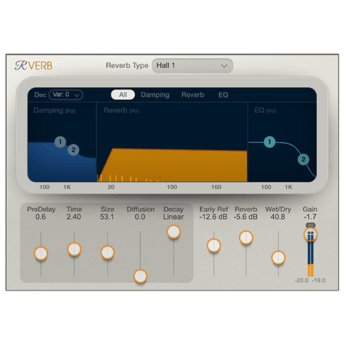 Waves Renaissance Reverb - Professional Audio Design, Inc