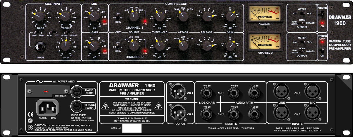 Drawmer 1960 - Mic Pre / Vacuum Tube Compressor - Professional Audio ...