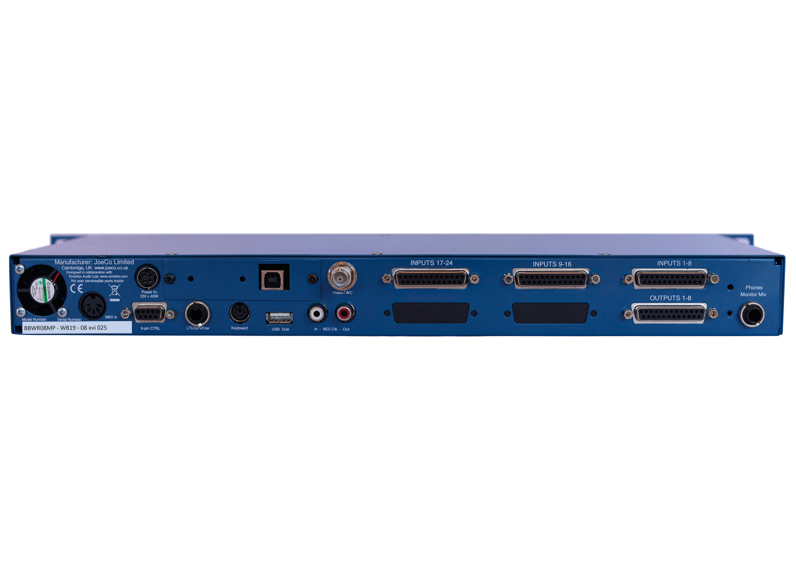 Joeco BBWR08MP BLUEBOX Workstation Interface / Recorder Hardware - Professional Audio Design, Inc